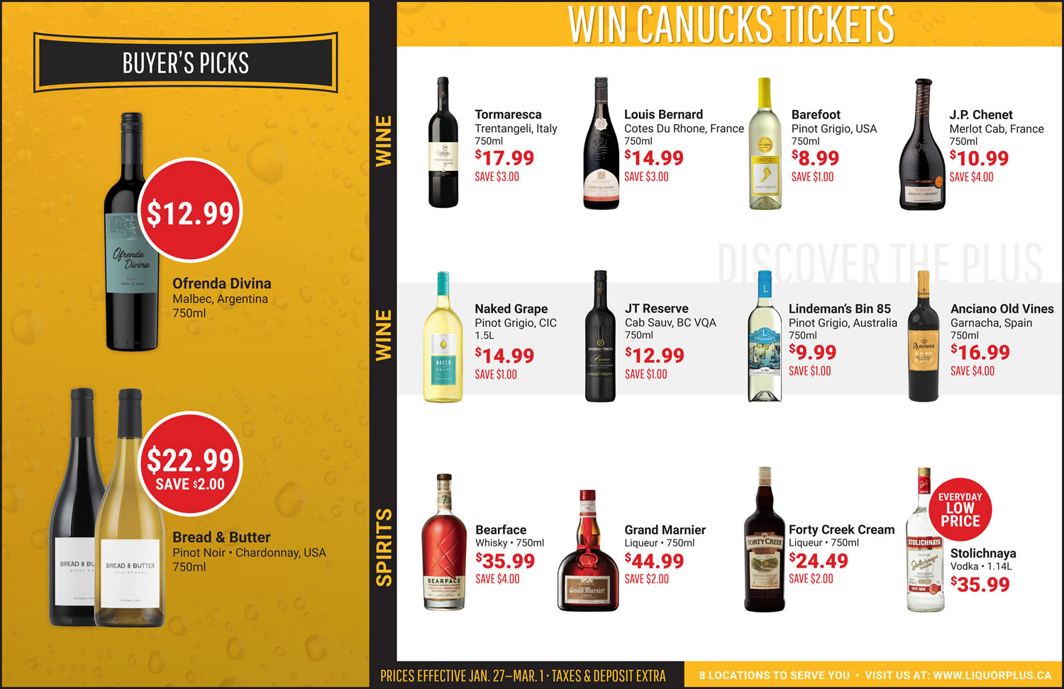 Get Awesome Deals on Cold Beer & Wine in the Liquor Plus Flyer