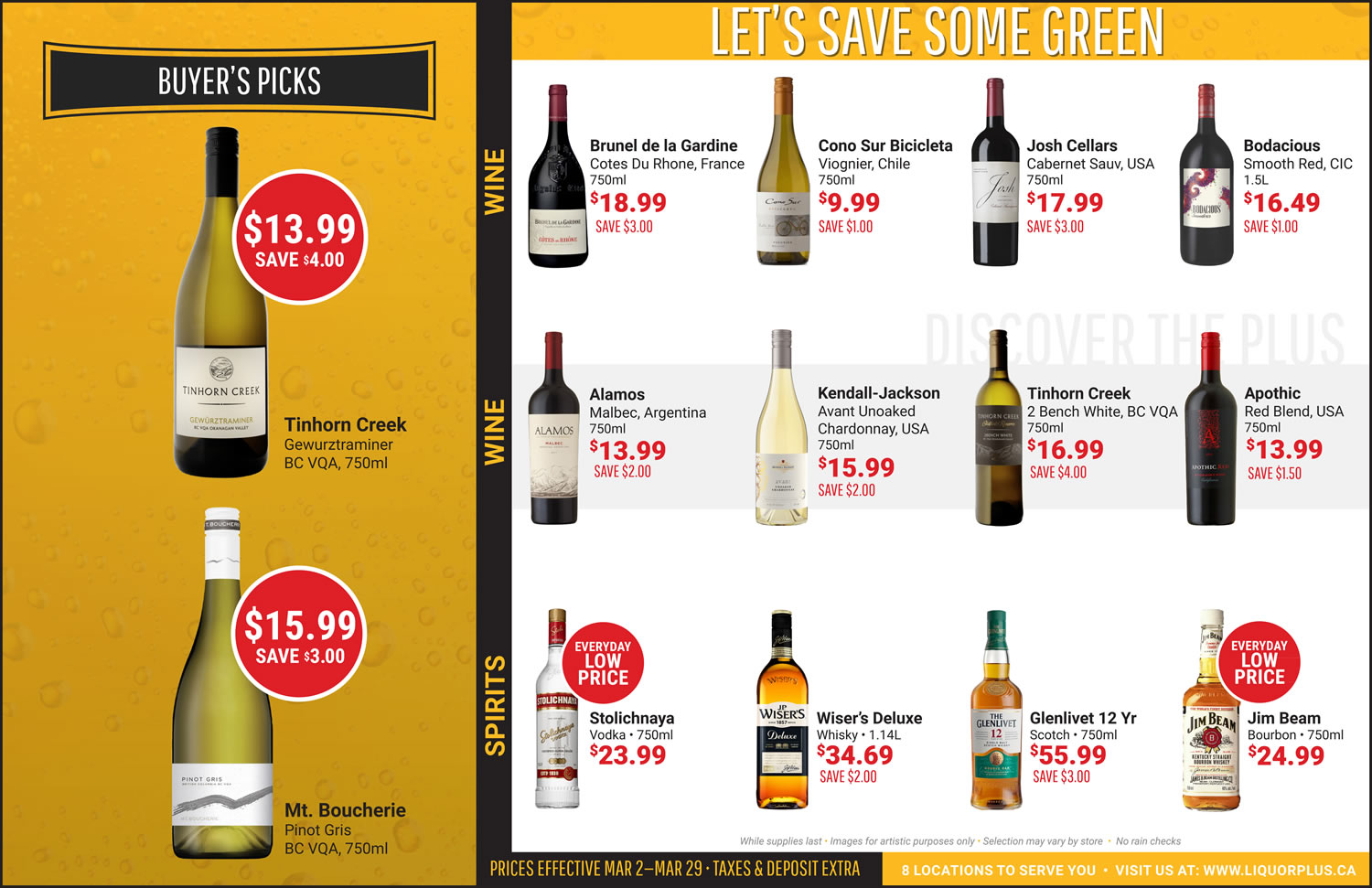 Get Awesome Deals on Cold Beer & Wine in the Liquor Plus Flyer