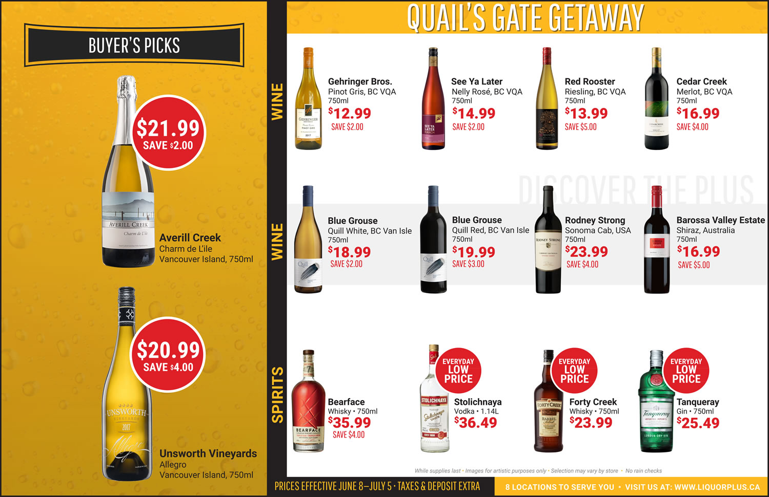Get Awesome Deals on Cold Beer & Wine in the Liquor Plus Flyer