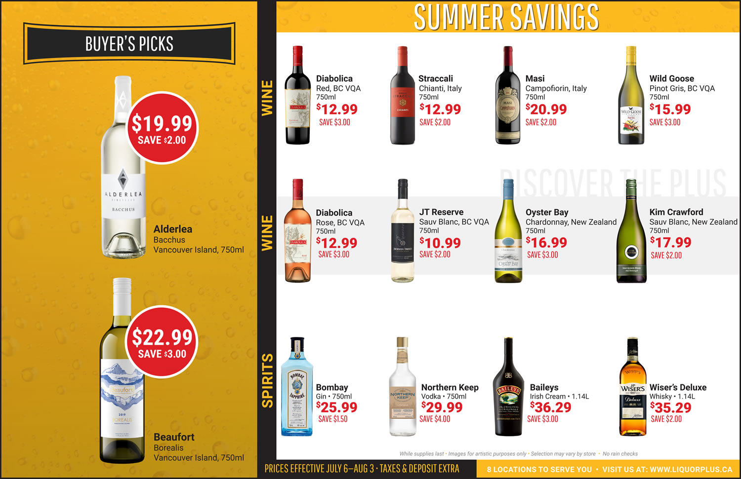 Get Awesome Deals on Cold Beer & Wine in the Liquor Plus Flyer