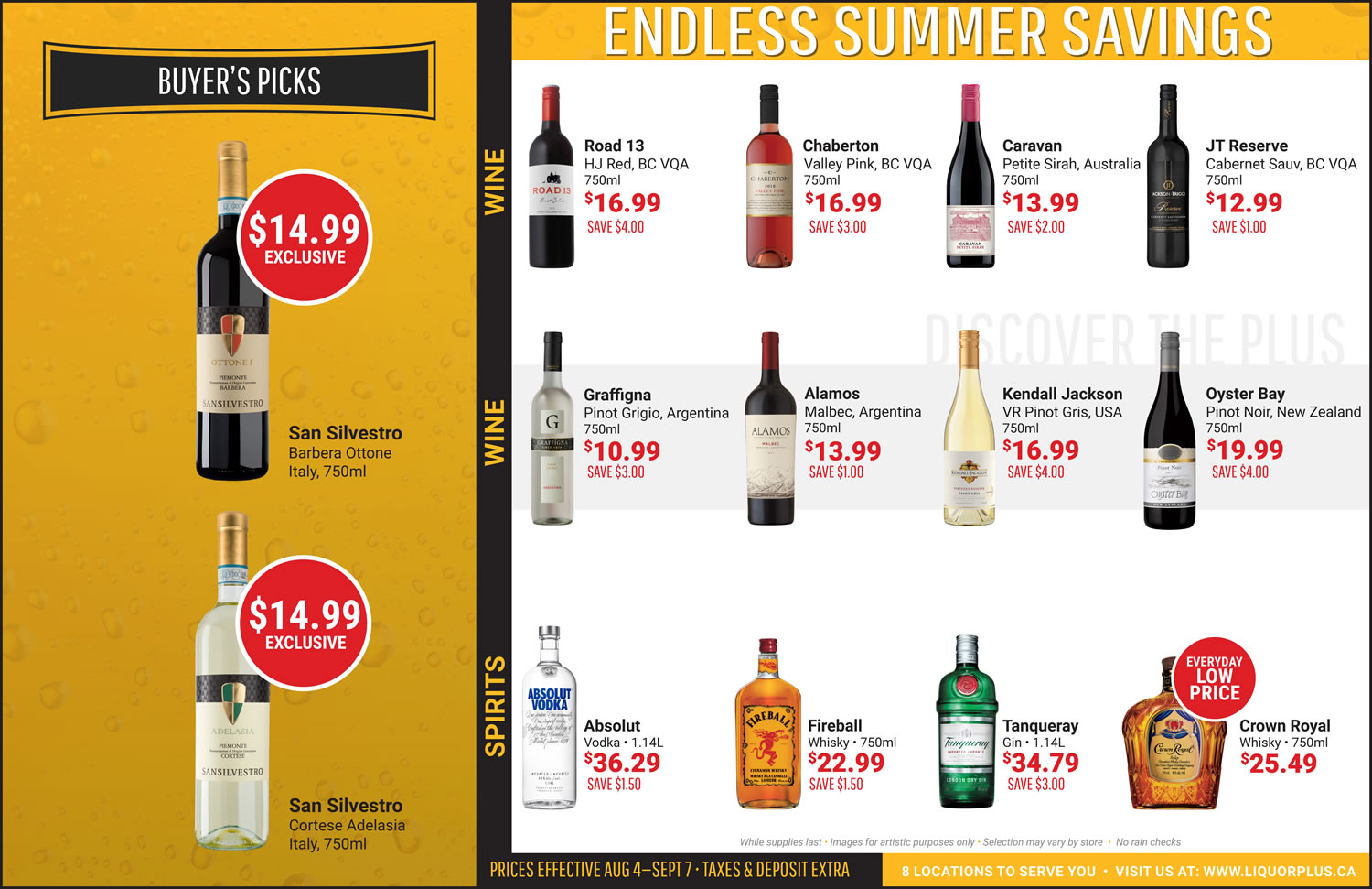 Get Awesome Deals on Cold Beer & Wine in the Liquor Plus Flyer