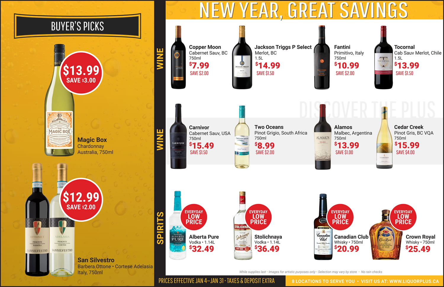 Get Awesome Deals on Cold Beer & Wine in the Liquor Plus Flyer