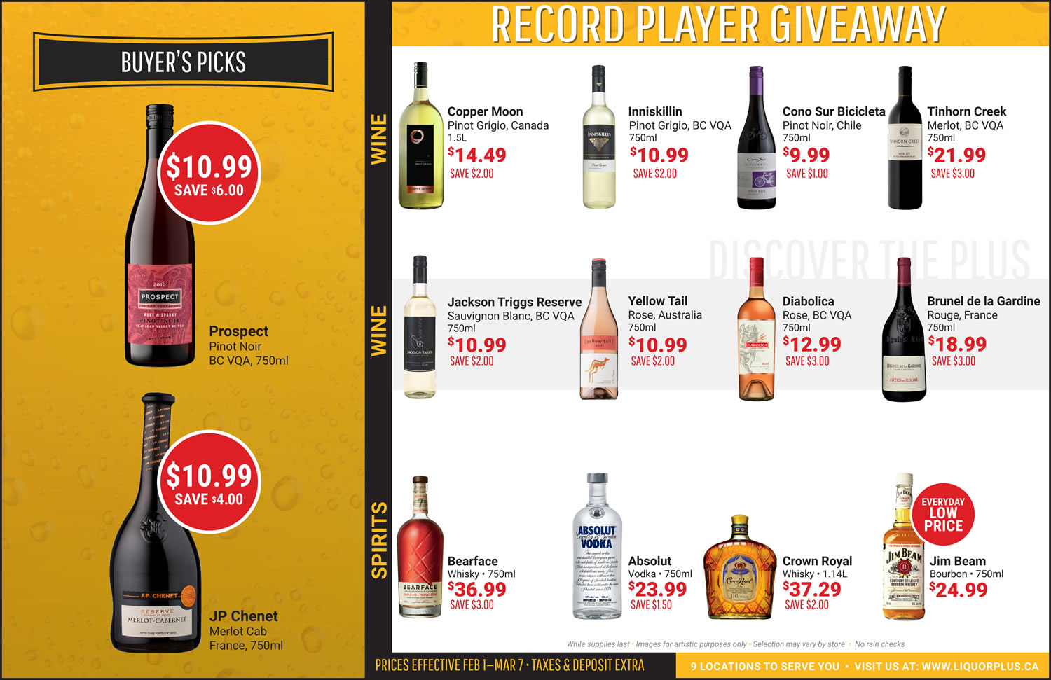 Get Awesome Deals on Cold Beer & Wine in the Liquor Plus Flyer