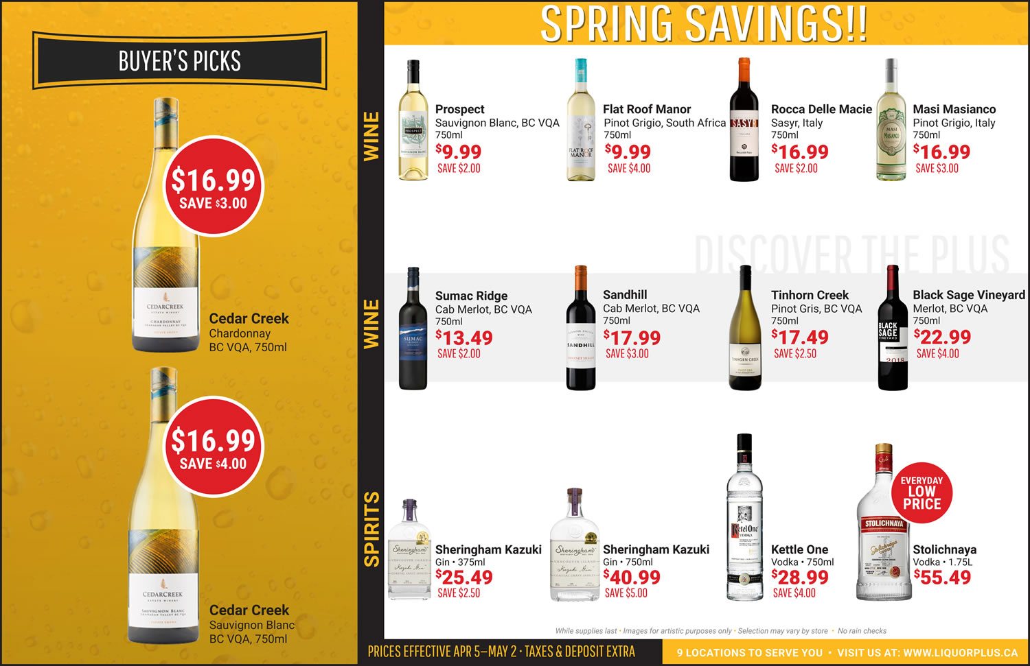 Get Awesome Deals on Cold Beer & Wine in the Liquor Plus Flyer