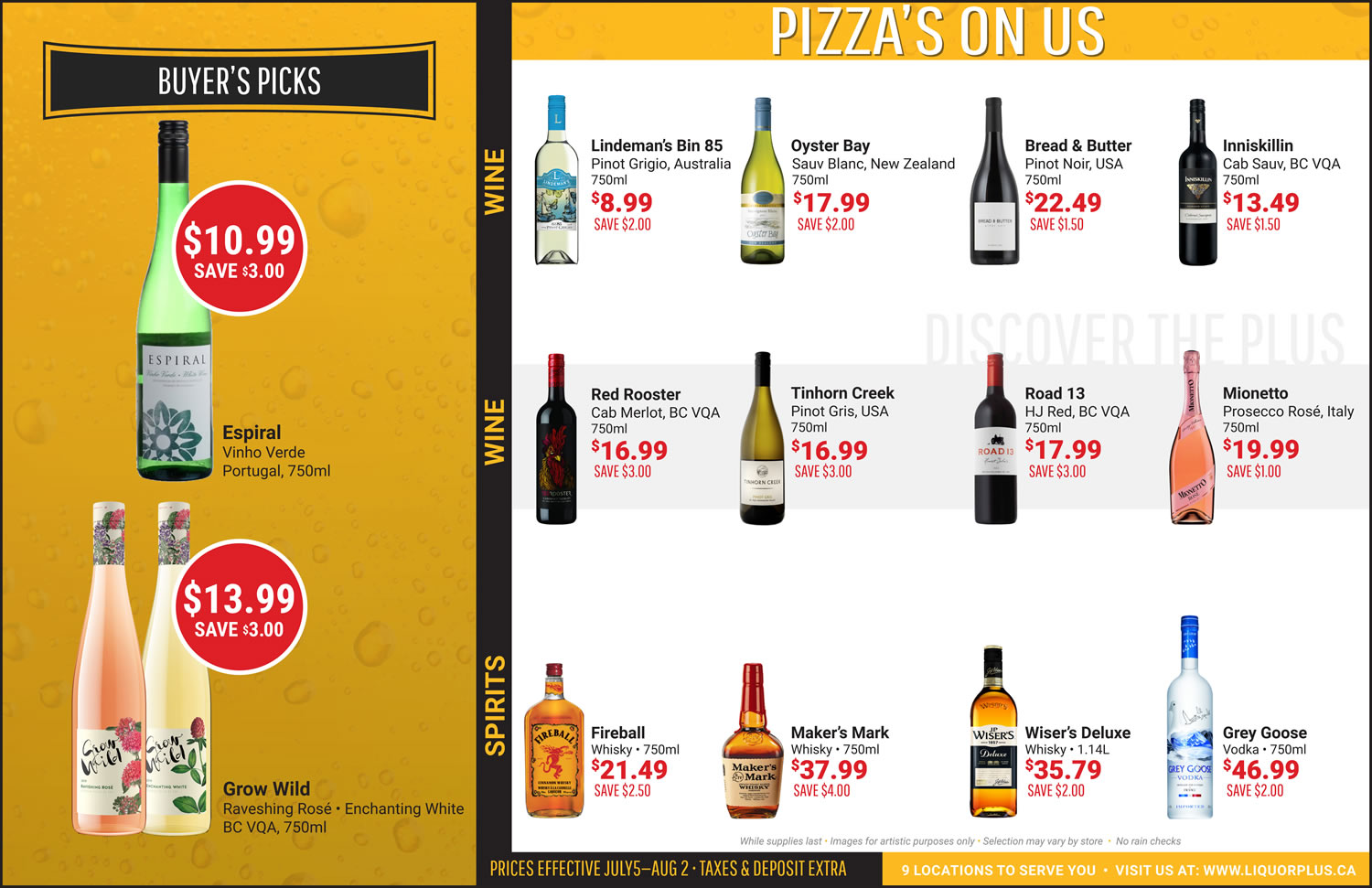 Get Awesome Deals on Cold Beer & Wine in the Liquor Plus Flyer