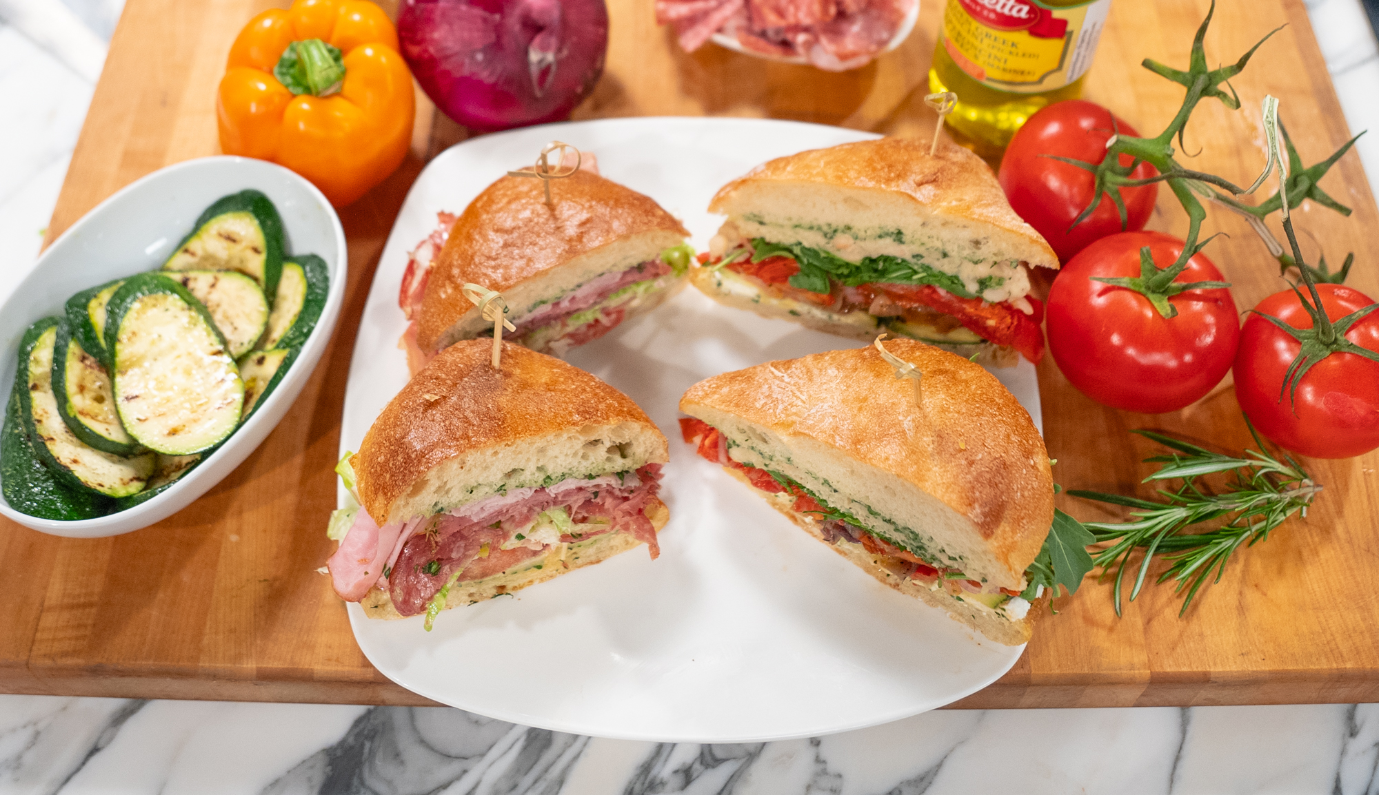 Spinnakers Iceberg Cold IPA & New Deli Super Stacked Sandwich