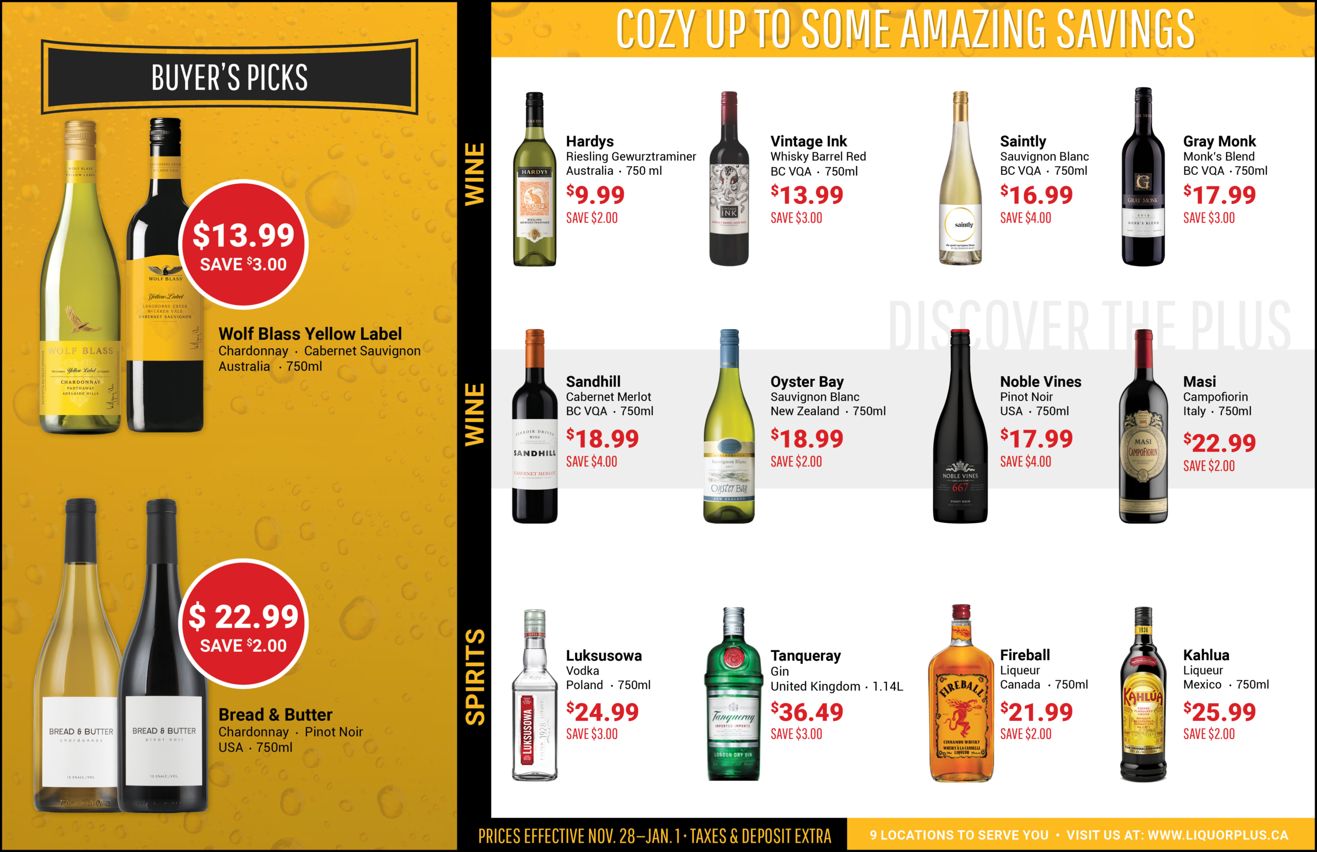 Get Awesome Deals on Cold Beer & Wine in the Liquor Plus Flyer