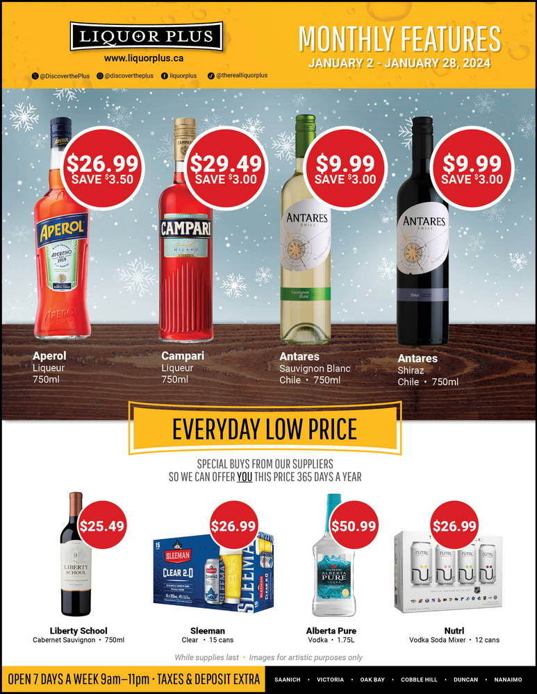 Get Awesome Deals on Cold Beer & Wine in the Liquor Plus Flyer