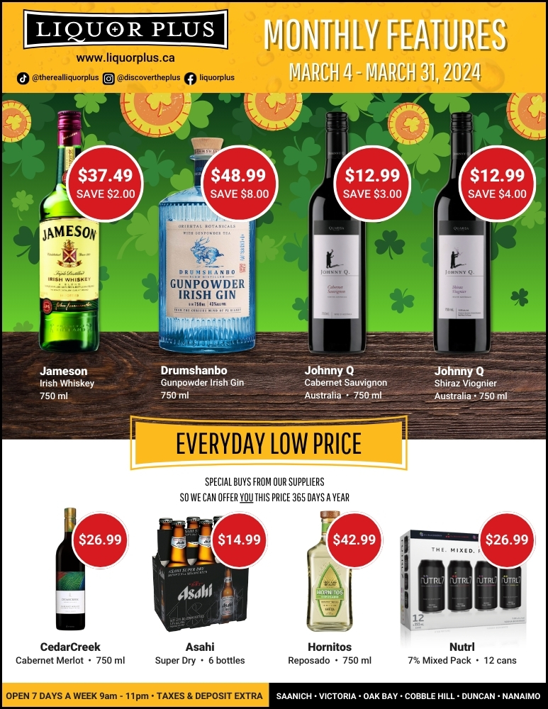 Get Awesome Deals on Cold Beer & Wine in the Liquor Plus Flyer