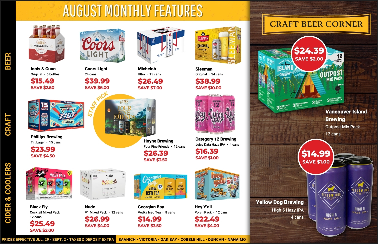 Get Awesome Deals on Cold Beer & Wine in the Liquor Plus Flyer