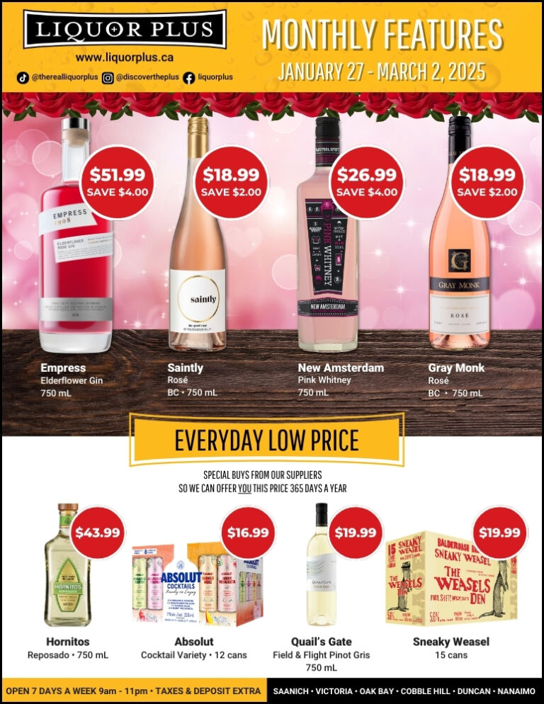 Get Awesome Deals on Cold Beer & Wine in the Liquor Plus Flyer