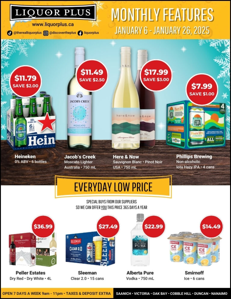 Get Awesome Deals on Cold Beer & Wine in the Liquor Plus Flyer