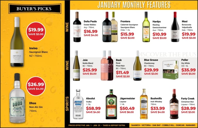 Liquor Store Flyer - Drink Specials on Beer, Wine, & Spirits