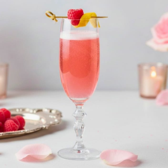 Raspberry Rose Royale Cocktail Recipe